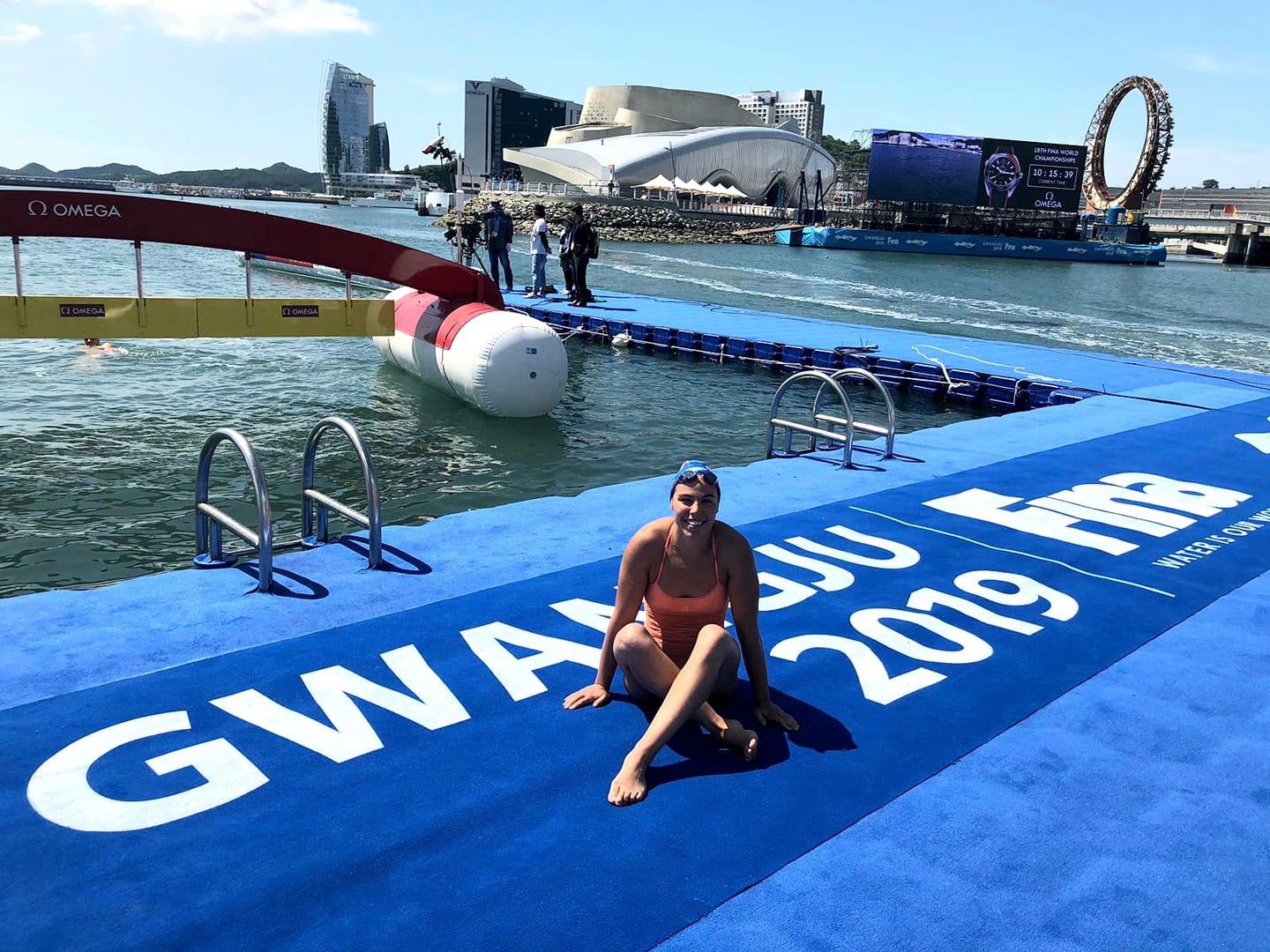 María Vilas no Mundial de Augas Abertas